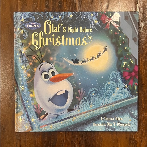 Disney | Other | Olafs Night Before Christmas Book W Read Along Cd ...